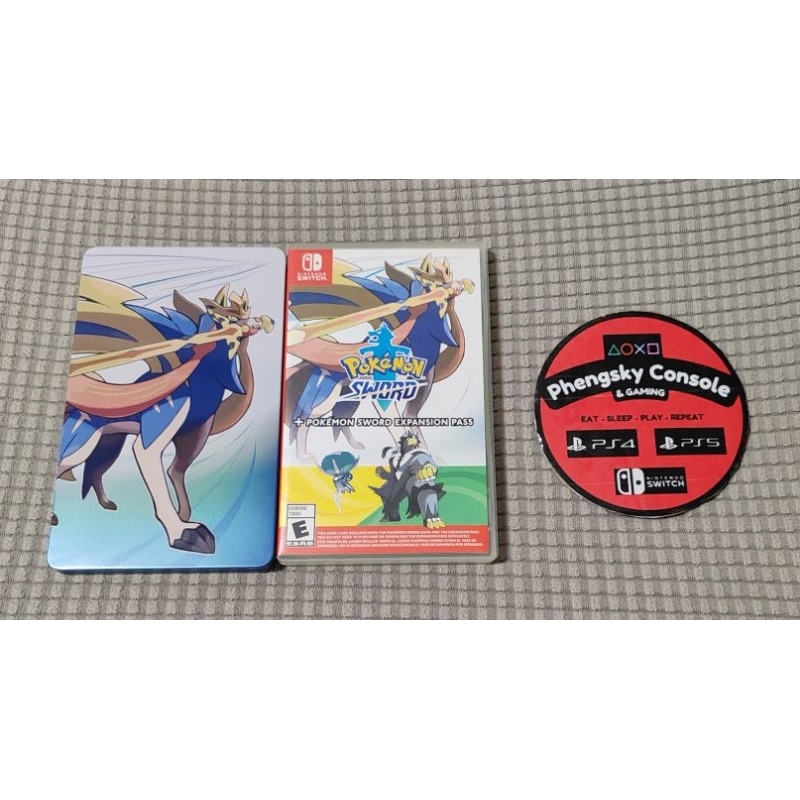 Pokemon sword + expansion pass w/ steelcase (Nintendo switch game ...