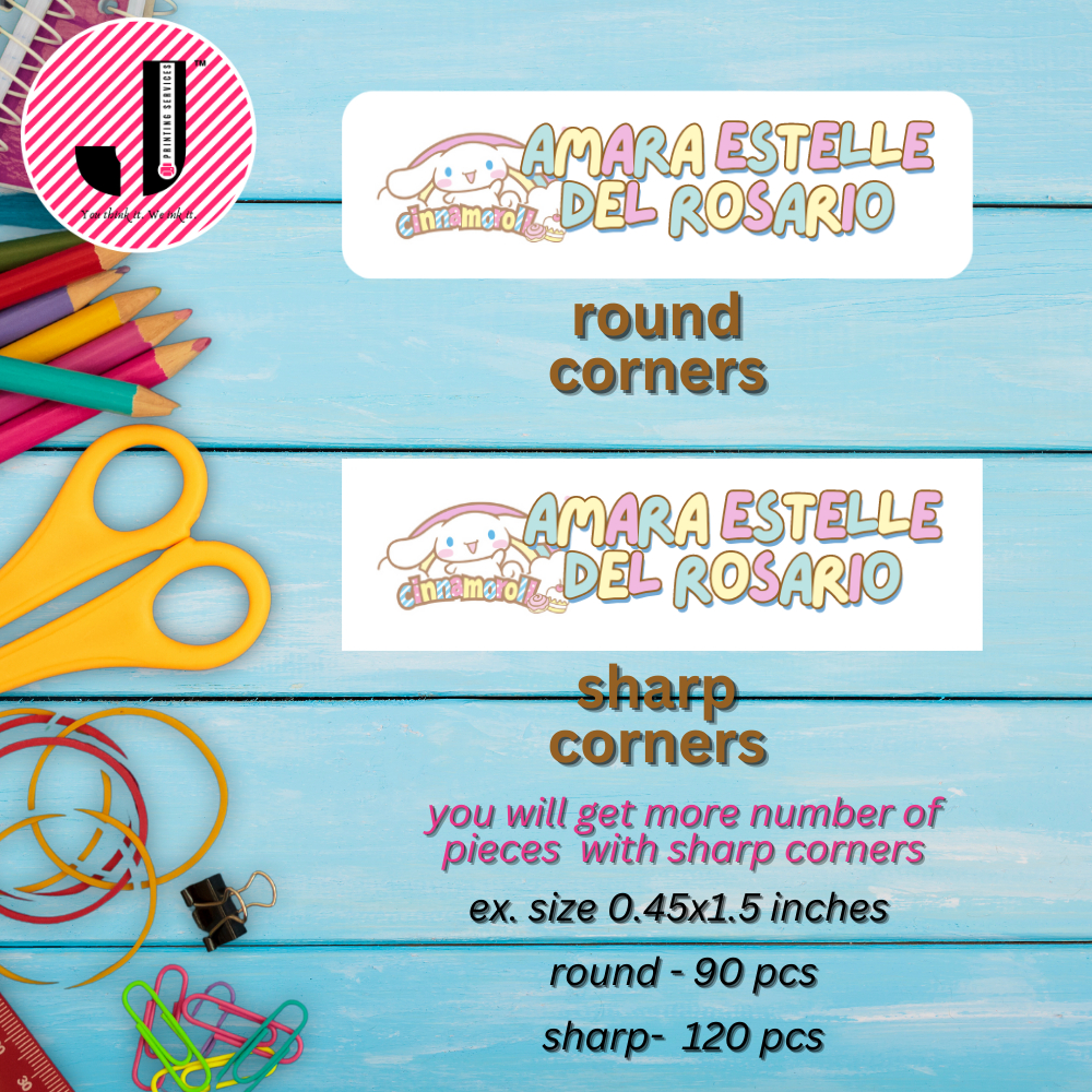 SANRIO CINNAMOROLL Waterproof Daycare Labels, Preschool Labels, Name ...