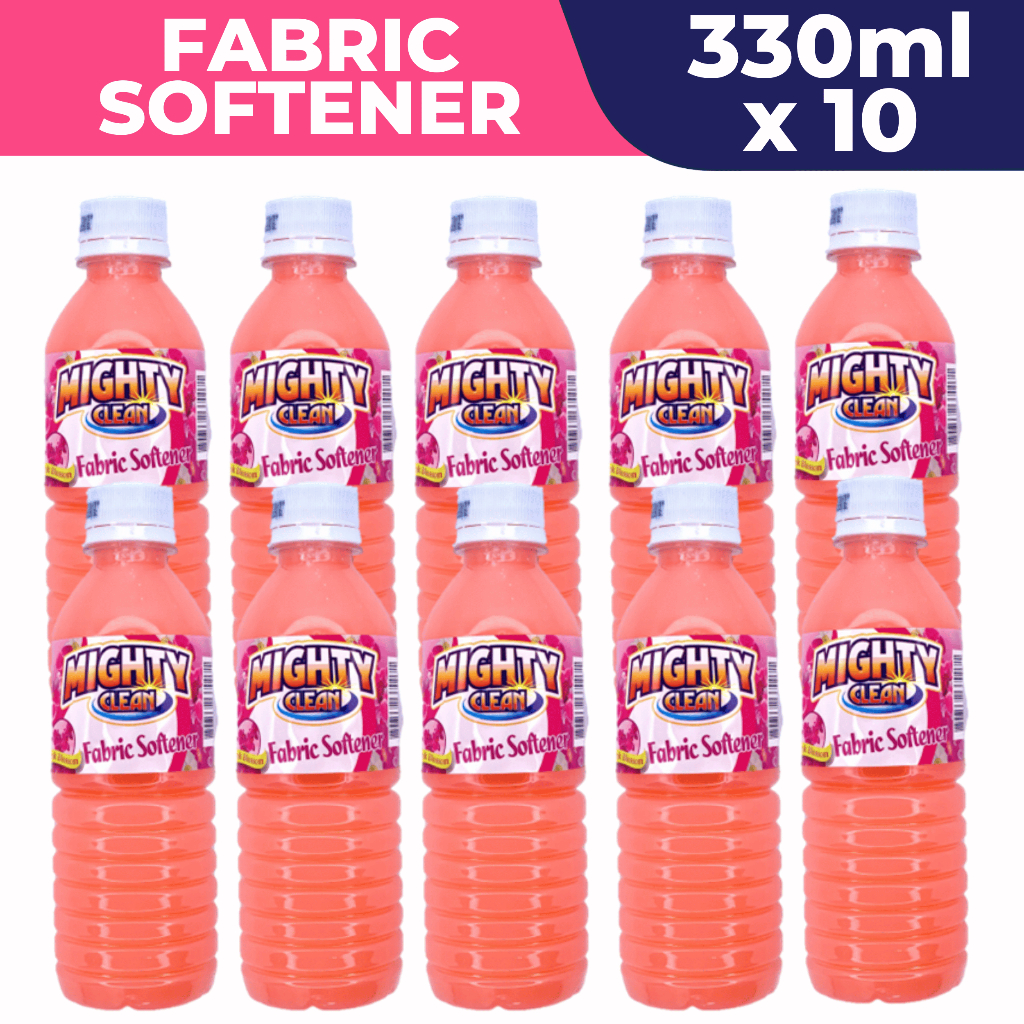 Mighty Clean Fabcon Pink Blossom 330ml X 10PCS - FS Pink - 330ml X ...