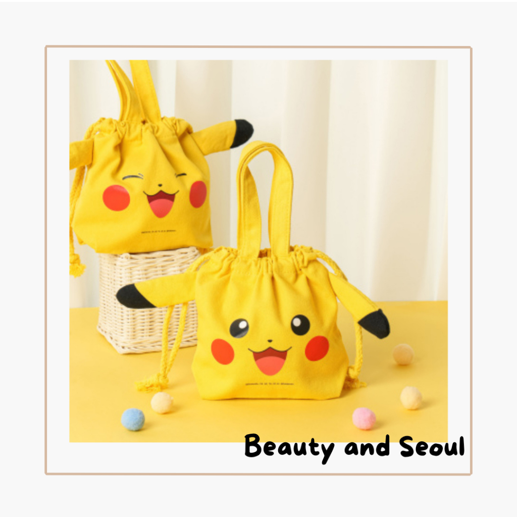 DAISO KOREA - Pokemon Pikachu Handle String Pouch | Shopee Philippines