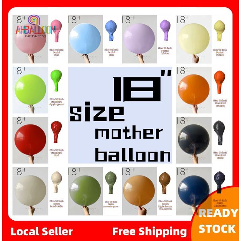 Size 18 Inches Standard Pastel Retro Balloons Decoration Birthday Party ...