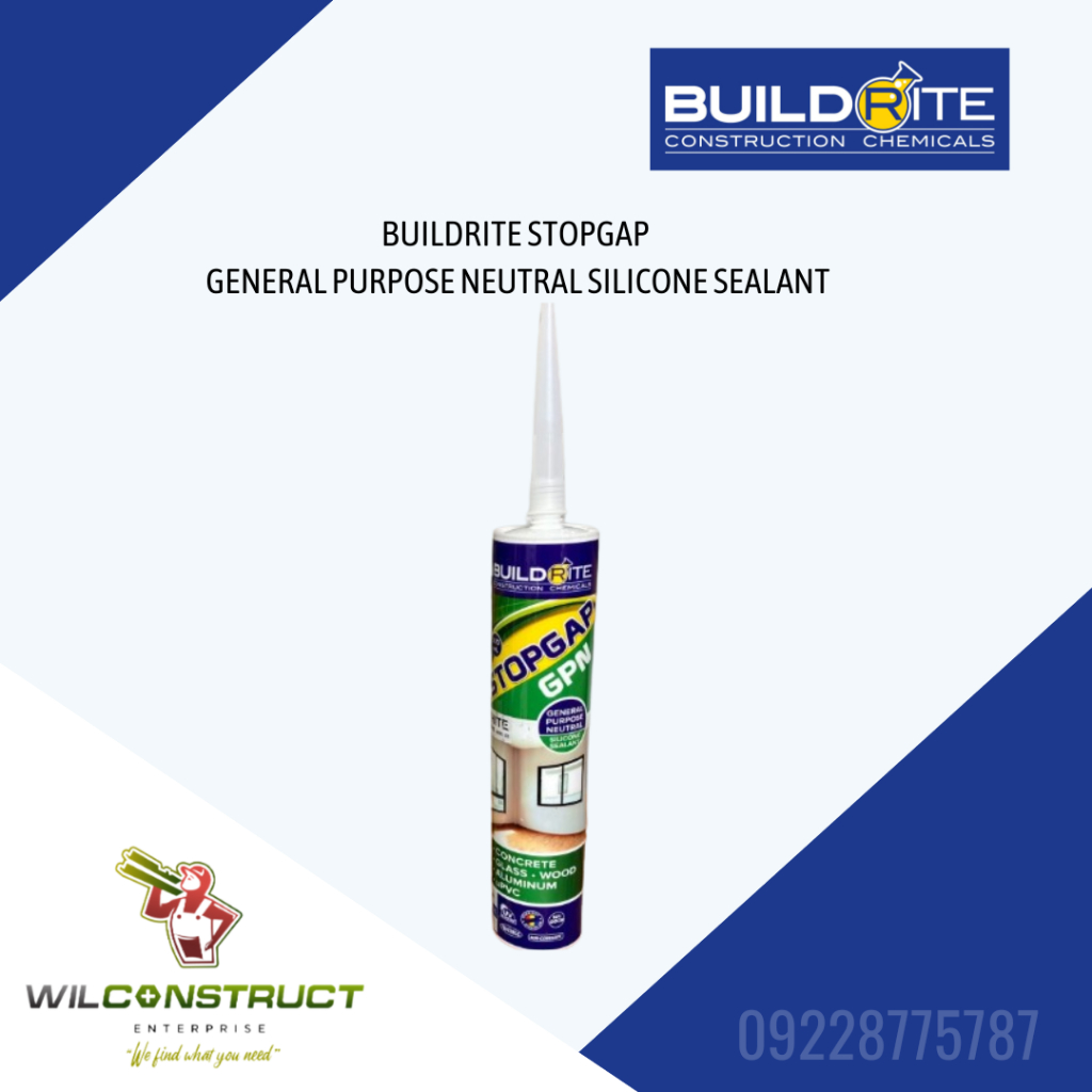BUILDRITE STOP GAP GENERAL PURPOSE NEUTRAL SILICONE SEALANT | Shopee Philippines