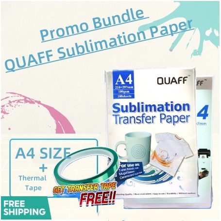 Promo Bundle QUAFF Sublimation Paper A4 Size Heat Transfer Paper Quick ...