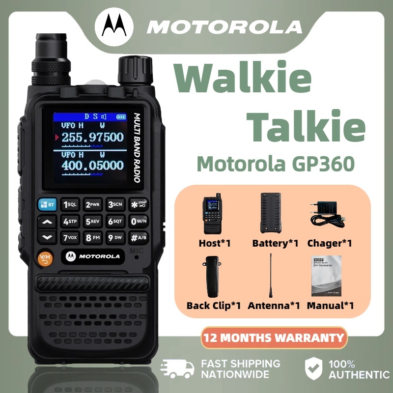 GP360 Motorola Mini Radio Walkie Talkie Two Way Radio Long Range 20KM ...