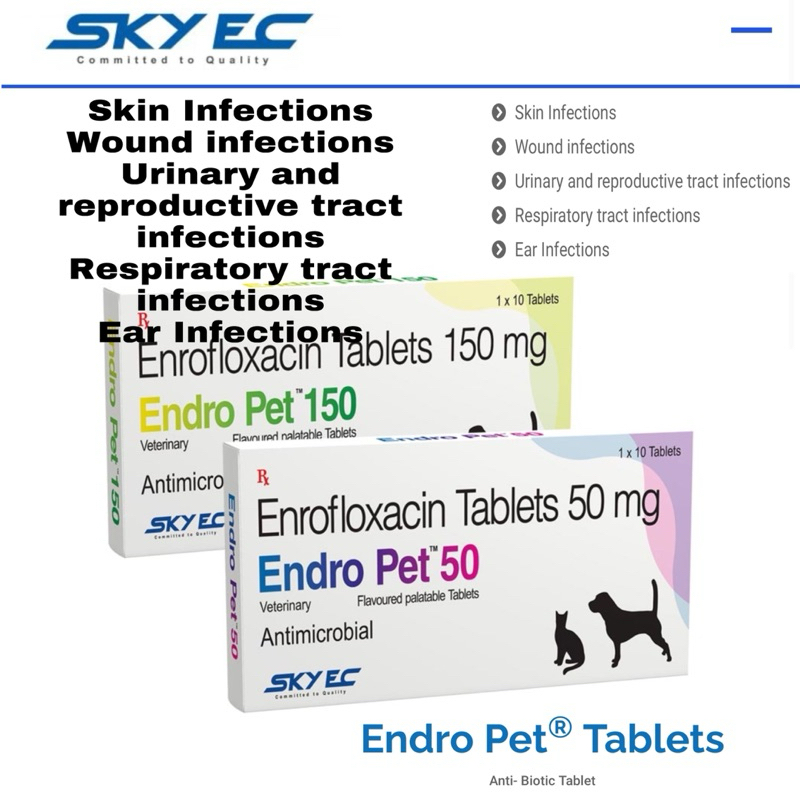 Sky Ec Endro Pet Enrofloxacin 50MG 10 Tablets Pack | Shopee Philippines