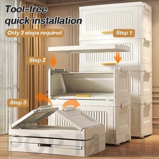 PoP Durabox Cabinet Drawer Flip Top Storage Box Foldable White ...