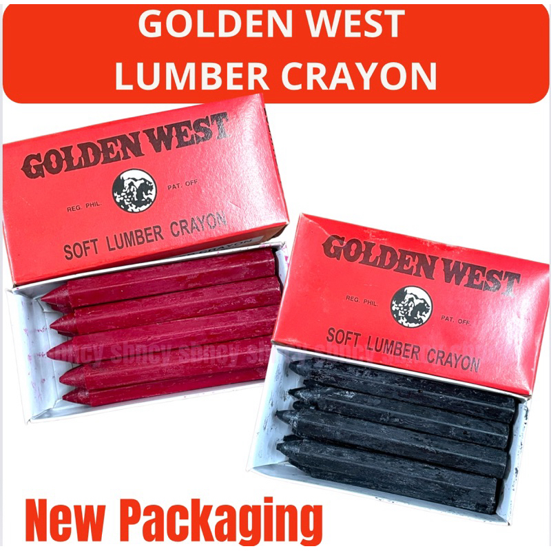 Golden West Lumber Crayon - 12pcs/box Red or Black | Shopee Philippines