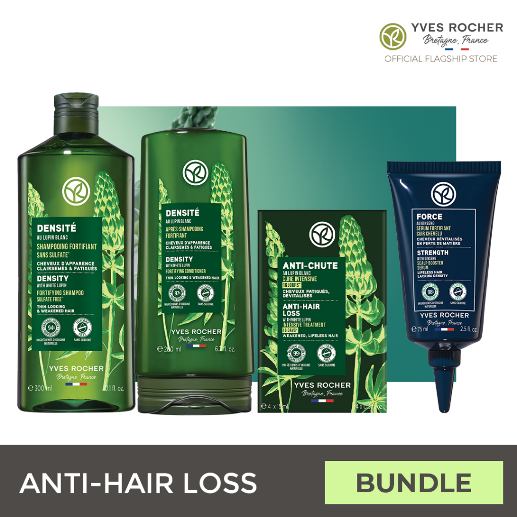 YVES ROCHER Anti Hair Loss Complete Bundle for Hair Growth with Proven ...