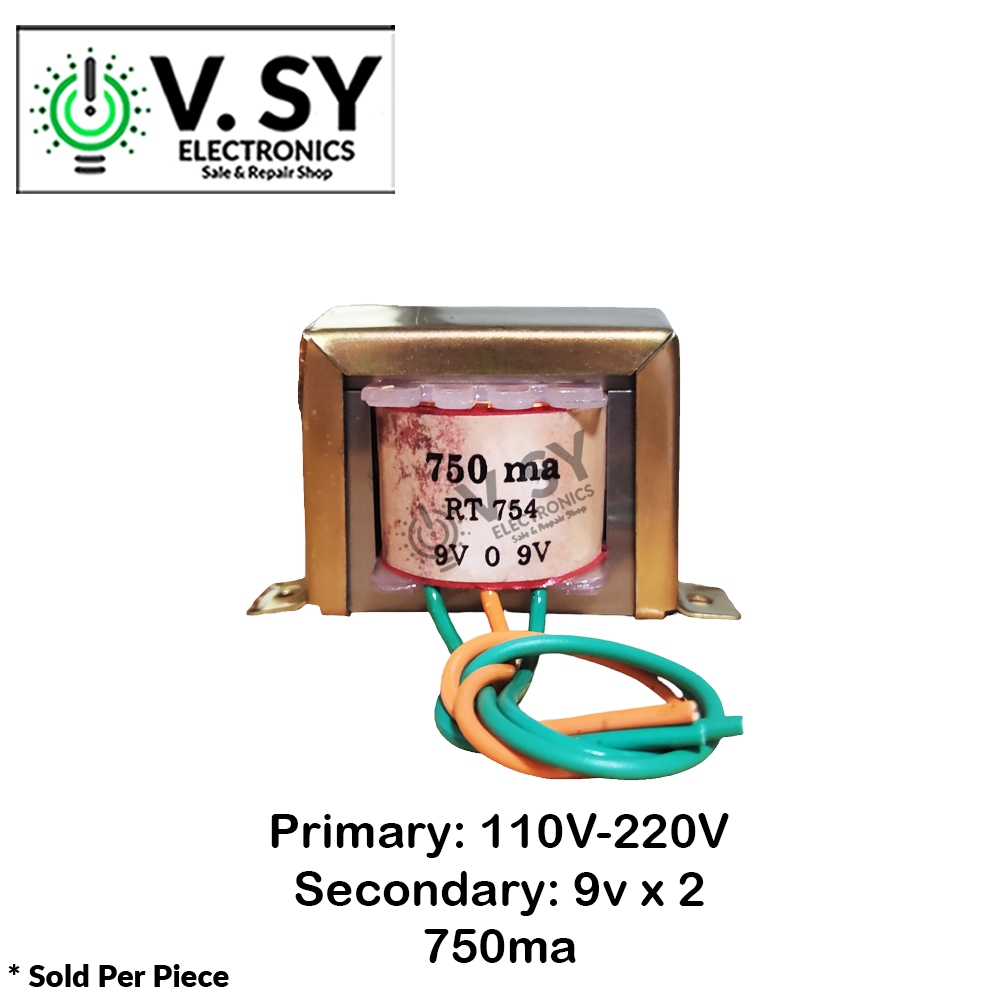 Transformer 750MA 9V x 2 AC Transformer Open Type 750ma Primary 110 ...