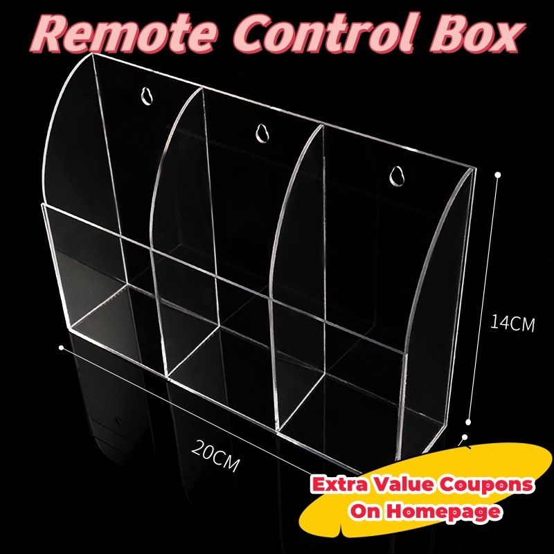 Acrylic Storage Remote Control Box Wall Mounted Box Hotel Transparent ...
