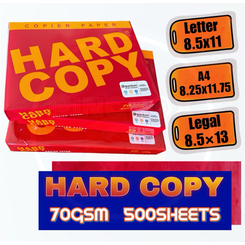 Hard Copy Bond Paper 70gsm (Short /A4/Long) | Shopee Philippines