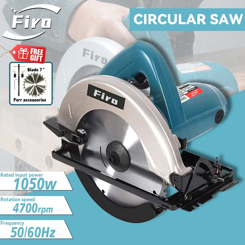 7" Electric Circular Saw Power Tools 1050W Woodworking Table Saw Flip ...