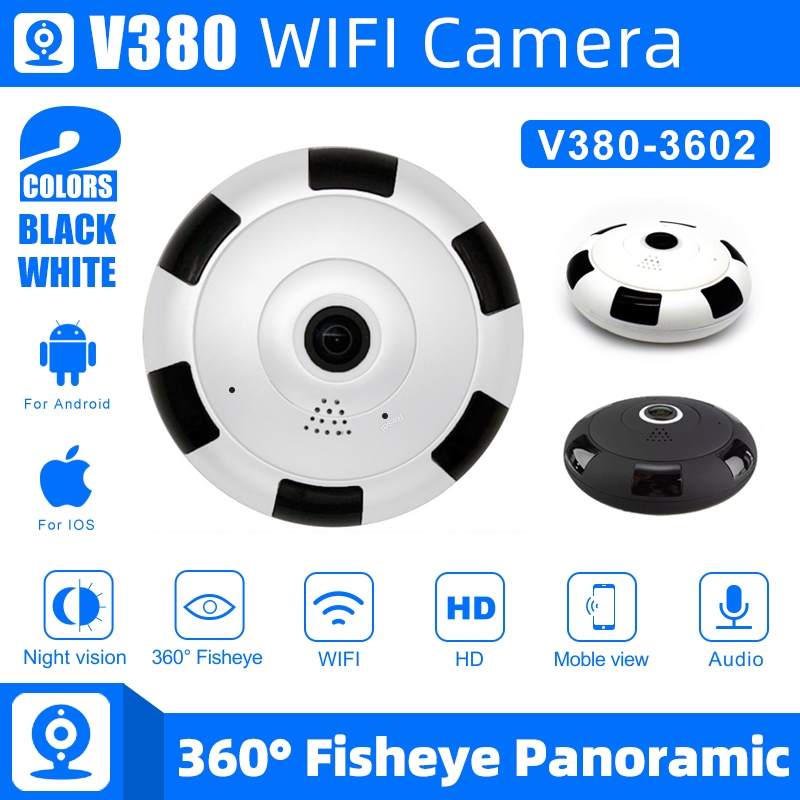 V380 360° HD Wireless IP Camera/Fisheye Panoramic Camera/Remote ...