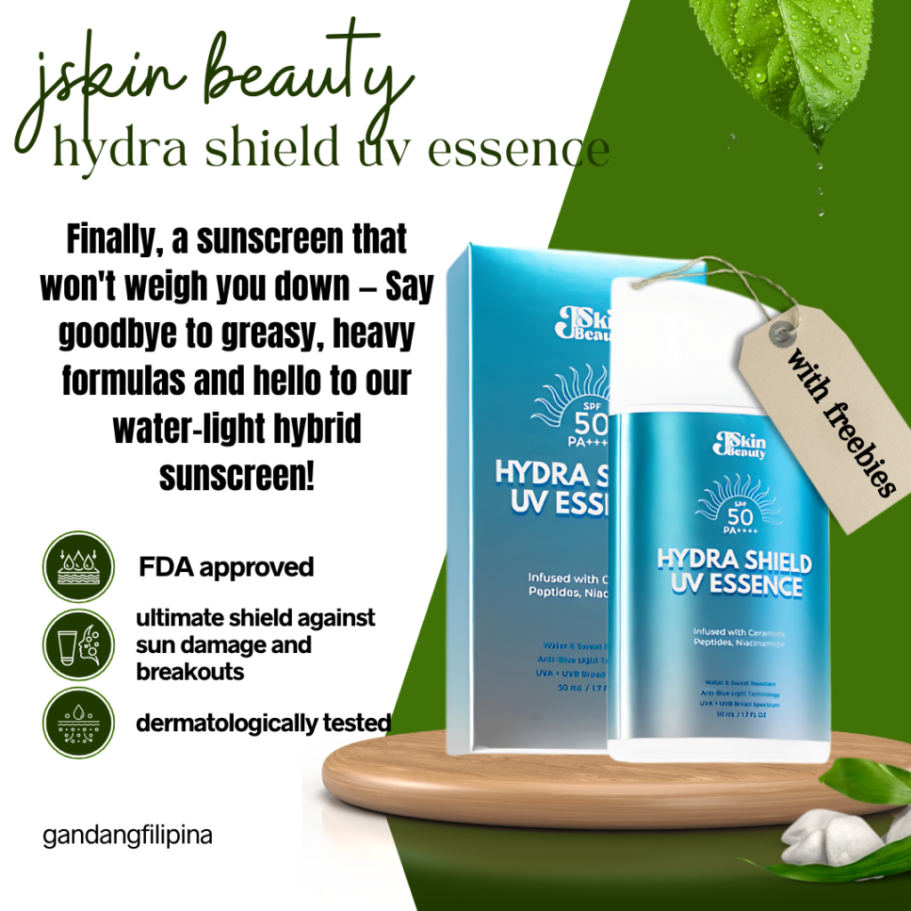 Jskin beauty Hydra Shield UV Essence Sunscreen SPF 50 for sun rays ...