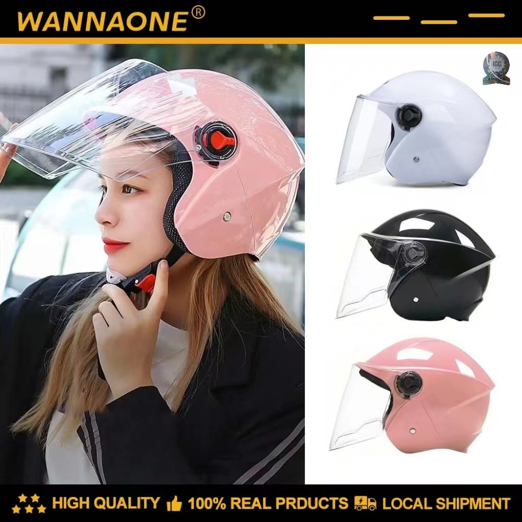 Helmet Motorcycle Half Face for Women Man Unisex 56-60CM Universal ...