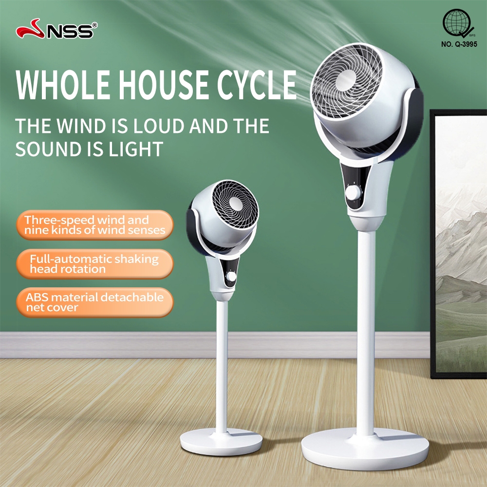 NSS 8 inch Stand Fan Air Circulation Fan Angle Height Adjustable Fan ...