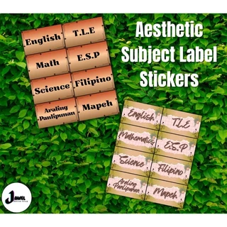 Shop subject sticker for notebook aesthetic for Sale on Shopee Philippines