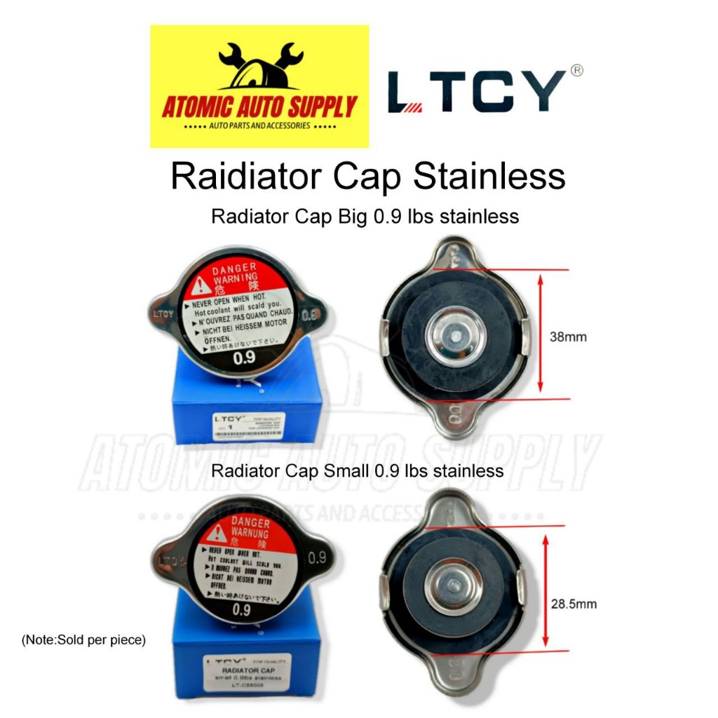 LTCY STAINLESS RADIATOR CAP 0.9 LBS (SMALL/BIG) SOLD PER PIECE - 100% ...