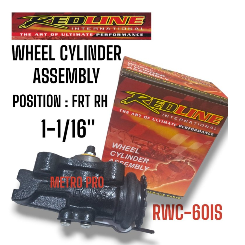 REDLINE WHEEL CYLINDER ASSEMBLY 1-1/16" (FRT RH)RWC-60IS/(FRT LH)RWC ...