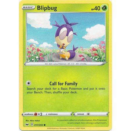 Pokemon TCG - BLIPBUG 017/202 Common - Sword & Shield | Shopee Philippines