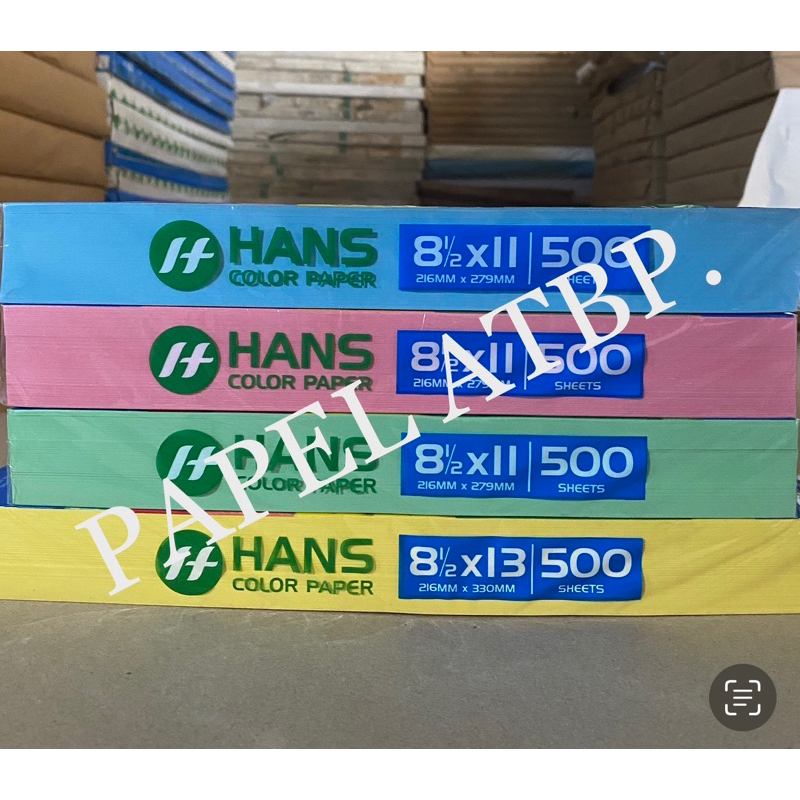 NAPPCO Colored Bond Paper Sub.16 54 gsm SHORT LONG 500 sheets | Shopee ...