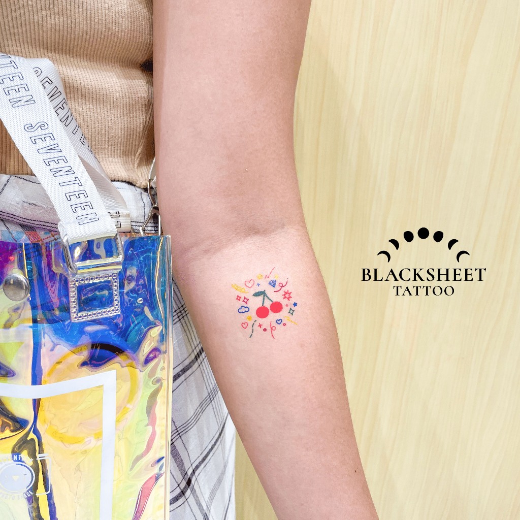 SEVENTEEN Names and Emoji Kpop Inspired SVT Temporary Tattoo Stickers ...