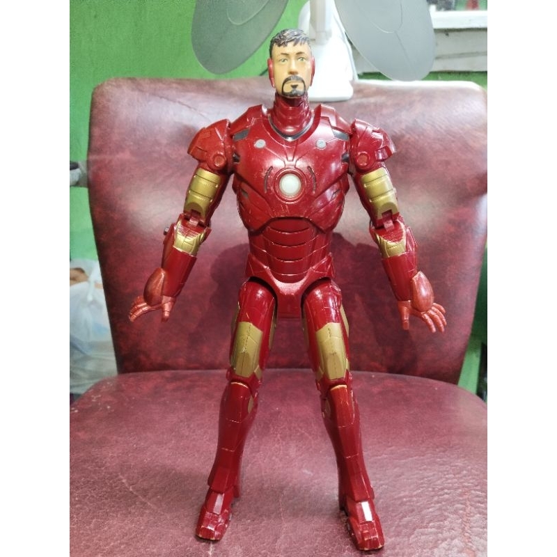 2007 Marvel Talking Iron Man Action Figure Lights Hasbro 12" | Shopee ...