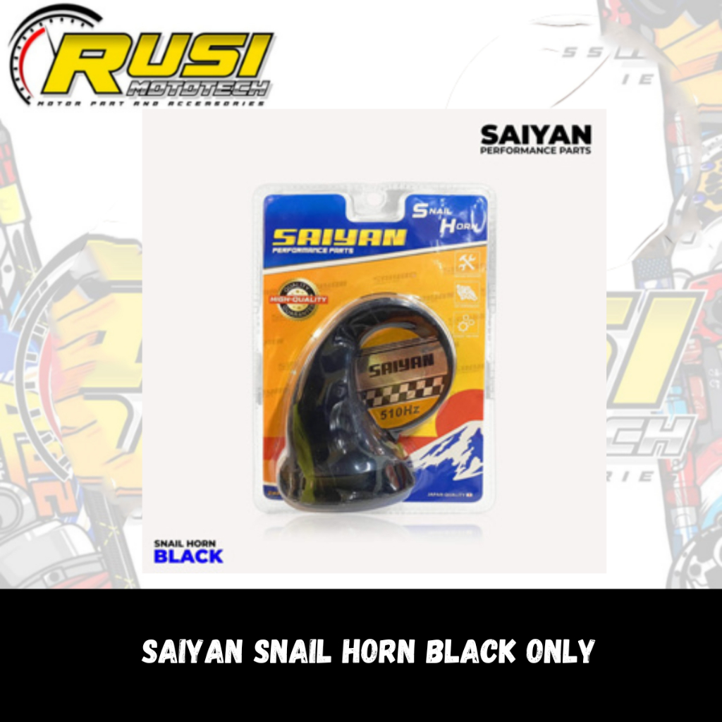 SAIYAN SNAIL HORN BLACK ONLY HIGH QUALITY | Shopee Philippines