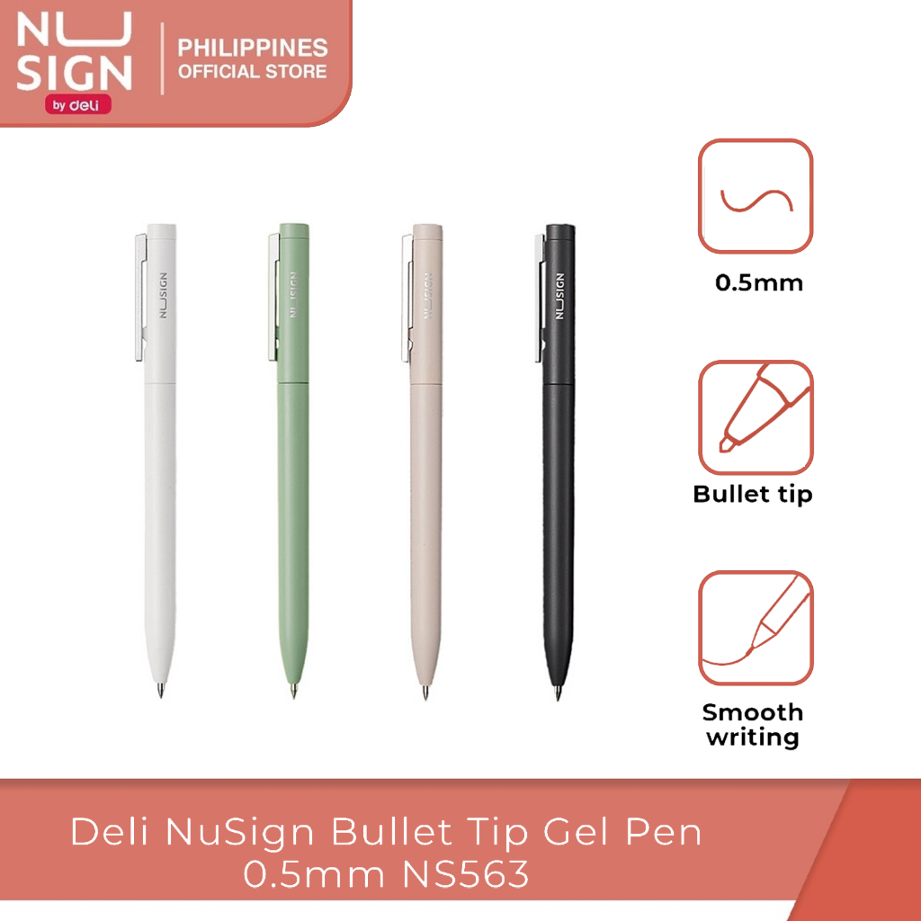 Deli NS563 NuSign Bullet Tip Gel Pen 0.5mm | Shopee Philippines