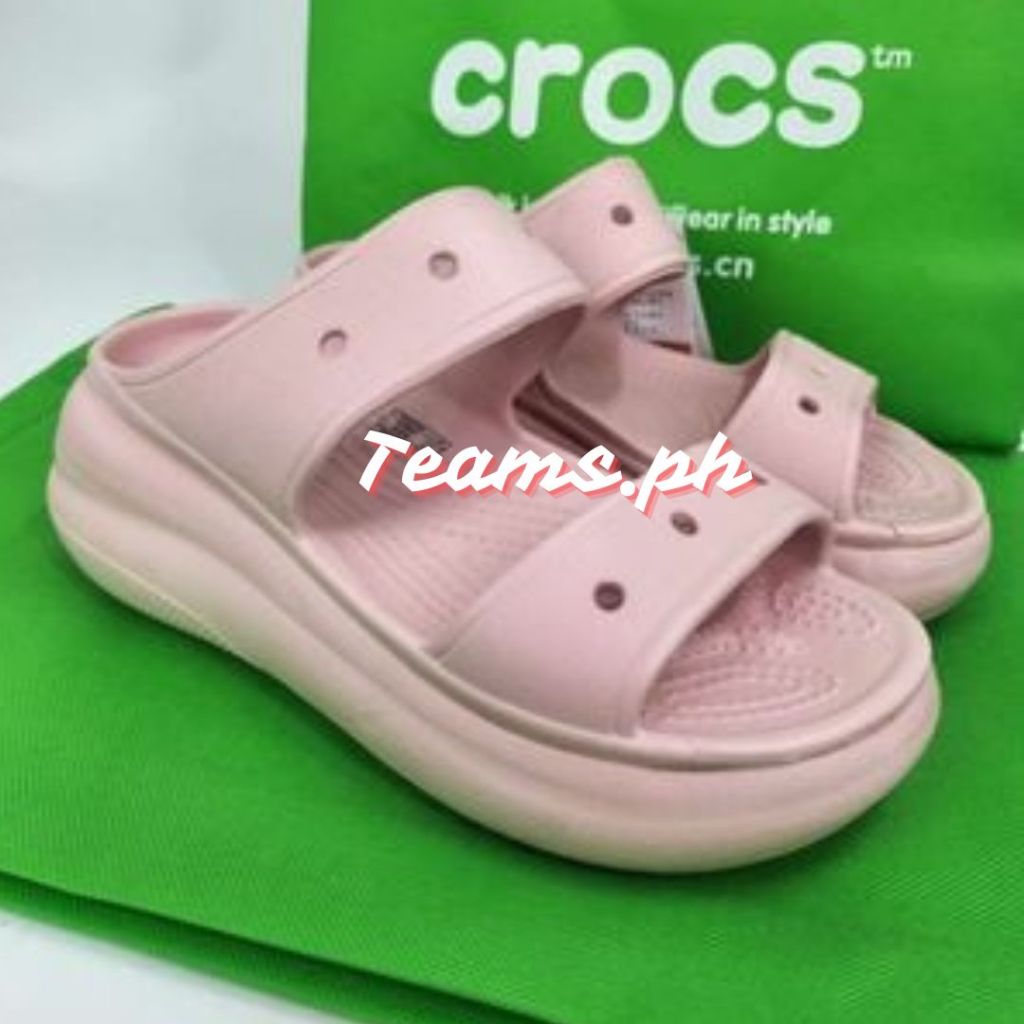 CROCS 2 STRAP SLIDE PLATFORM FOR WOMEN S4 | Shopee Philippines