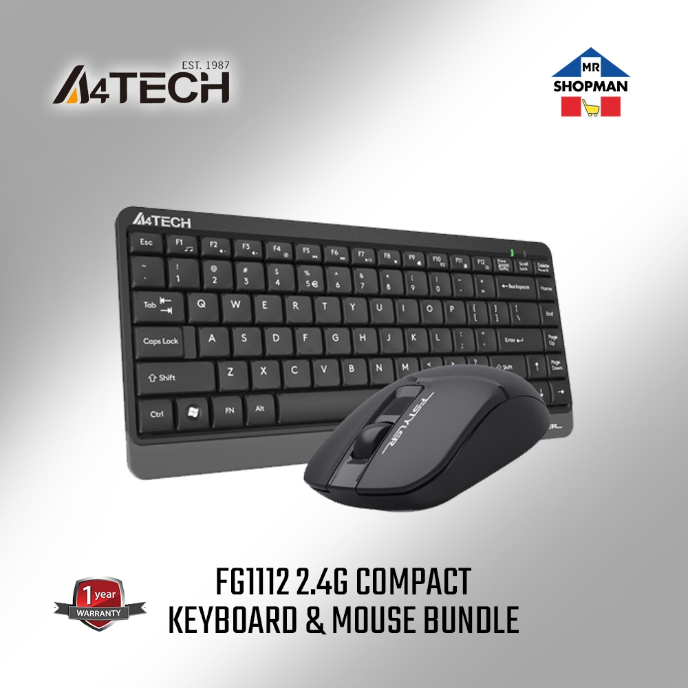 A4tech FG1112 2.4G Wireless Compact Keyboard & Mouse Bundle | Shopee Philippines