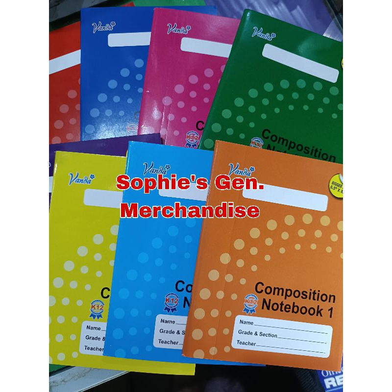 K-12 Big Vanda Composition Notebook (bigger size: 6.5"x8.5") | Shopee ...