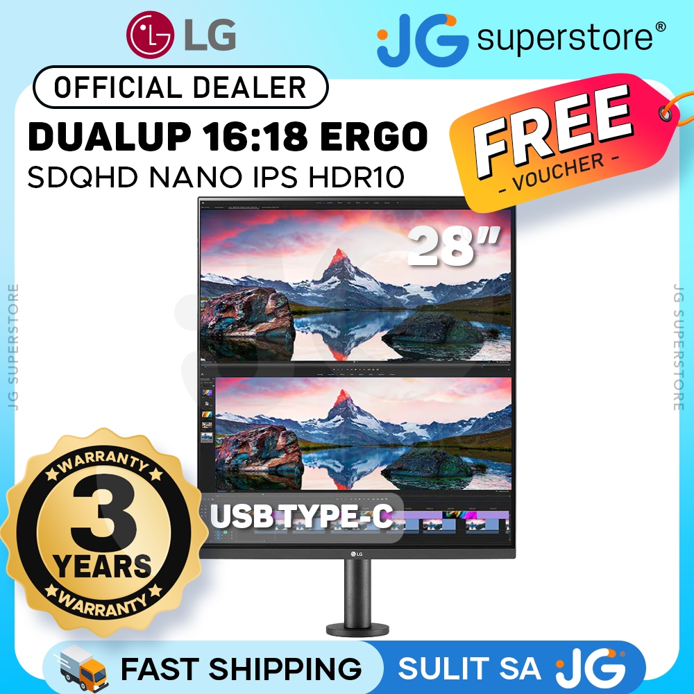 LG 28MQ780-B 27.6" Nano IPS 60Hz QHD HDR DualUp Monitor with Ergo Stand ...