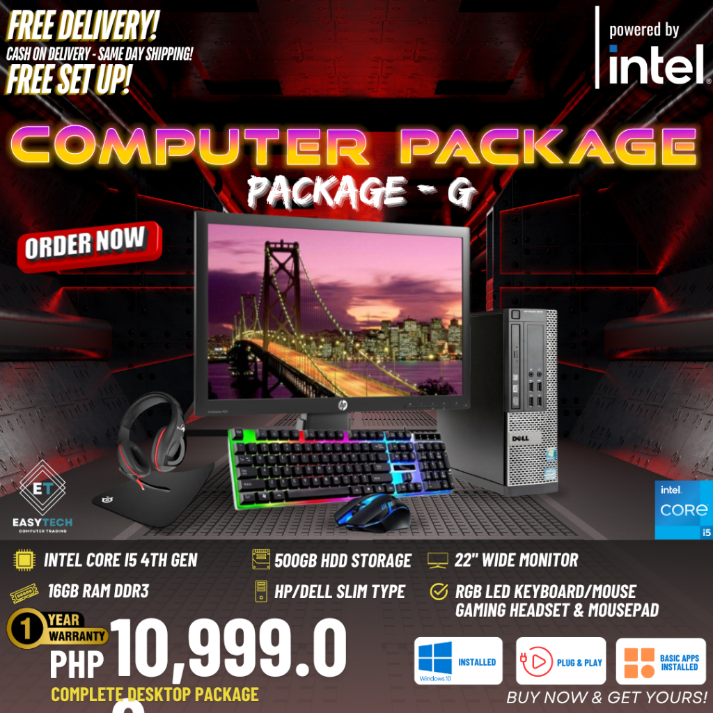 EASYTECH | Intel Core i3 4th Gen 16GB RAM 500GB HDD System Unit - G | Shopee Philippines