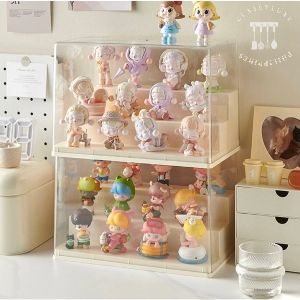Classy Luxe Display Transparent Figure Display Stand Doll Storage Case ...
