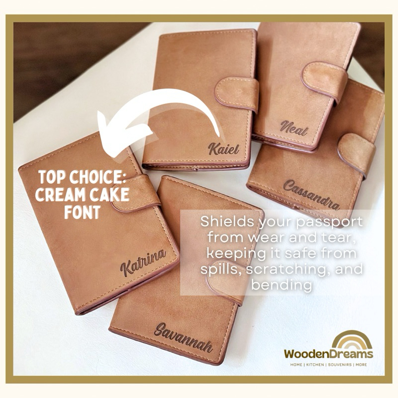 PERSONALIZED Gamuza Leather Passport Passbook Holder Cover Jacket ...