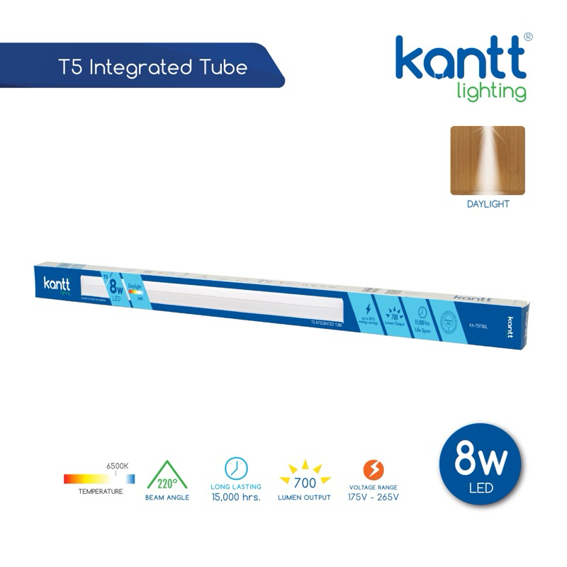 Kantt Lighting T5 Integrated LED Tube - 8W (Daylight / Cool Daylight ...
