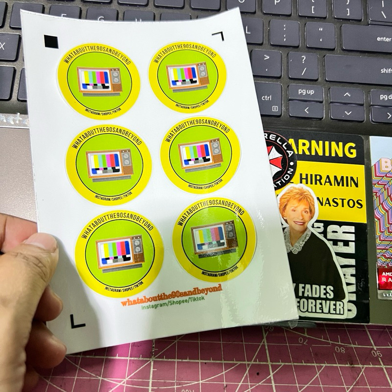 A6 size (with registration marks) PERSONALIZED Stickers *minimum 4 pcs ...