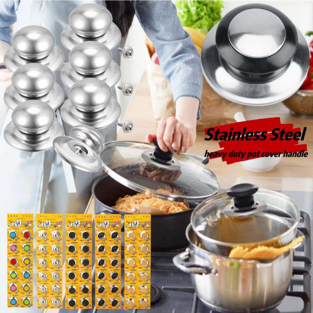 Heavy stainless steel pot cover handle replacement universal pot handle ...