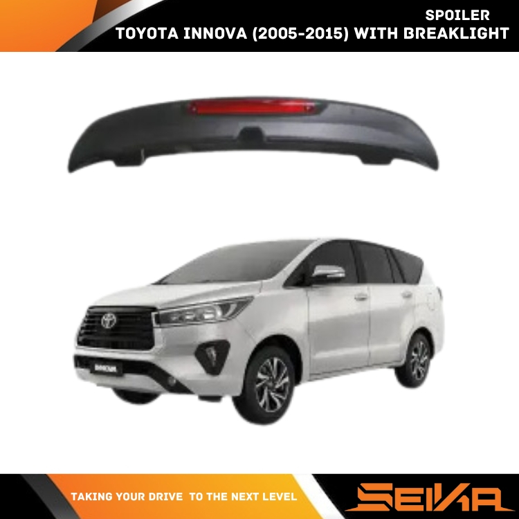 Toyota Innova 2005-2015 Rear Spoiler with Breaklight (Matte Black ...