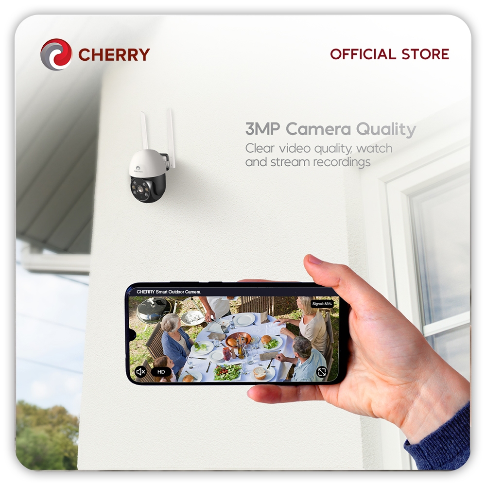 CHERRY Smart Outdoor Camera (3MP) | Shopee Philippines