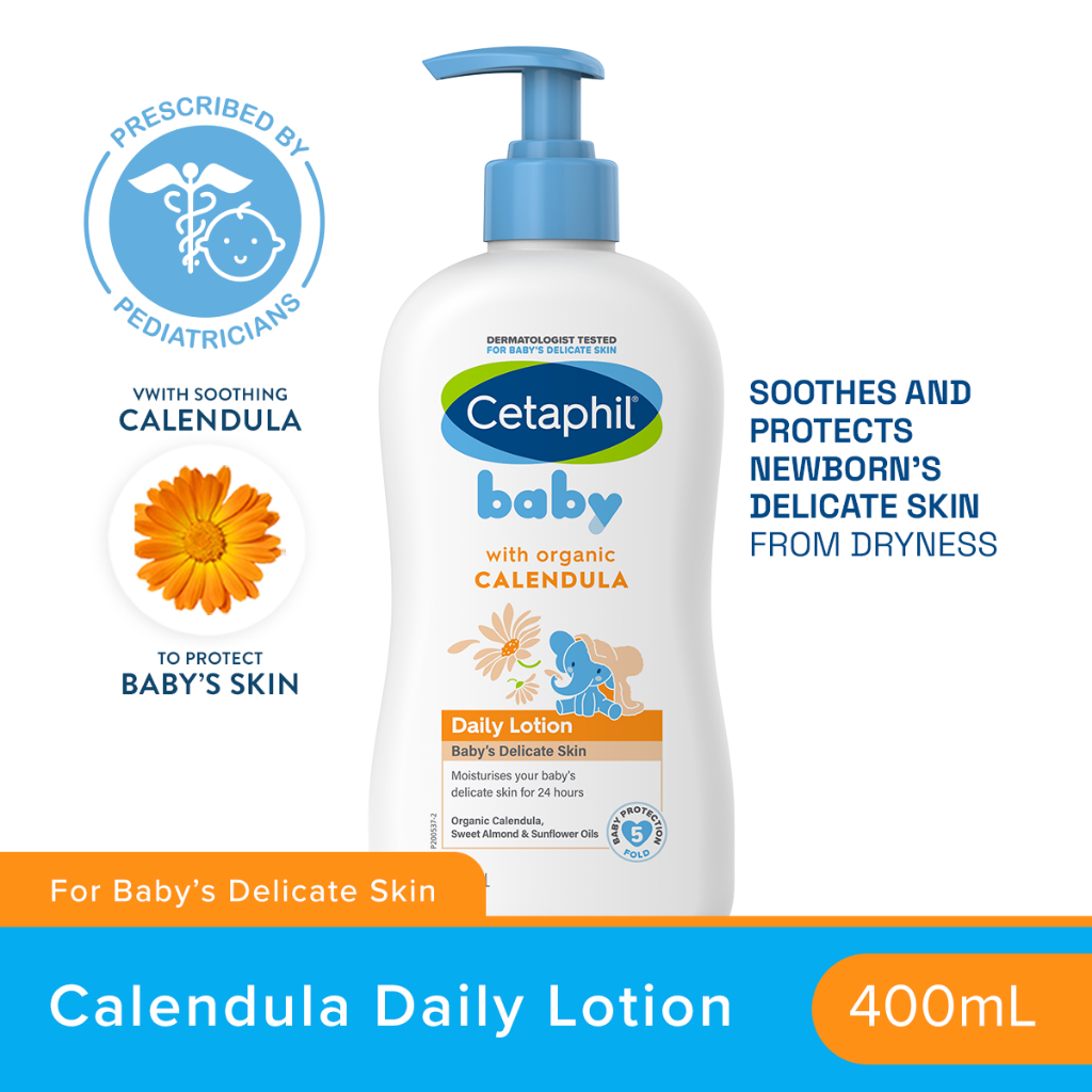 Cetaphil Baby Daily Lotion with Organic Calendula 400ml [Hypoallergenic ...