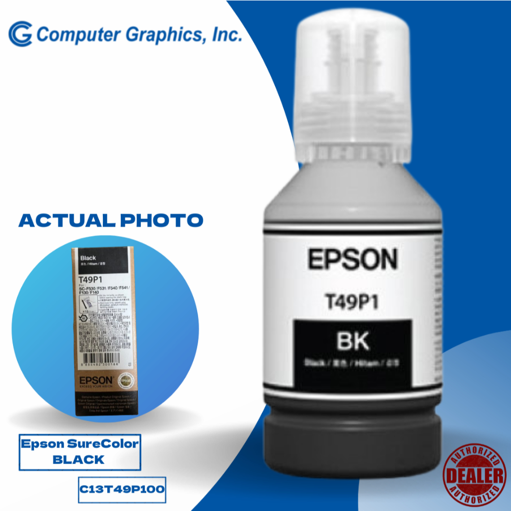 Epson SureColor F530 F531 F540 F541 F130 F140 Black 140ml C13T49P100 ...