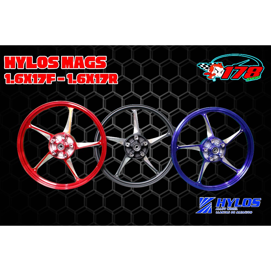 Hylos 5 spoke alloy mags sniper150/155 17" w/bearing | Shopee Philippines