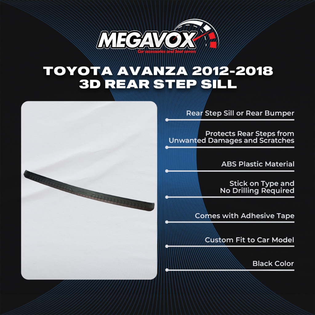 Toyota Avanza 2012-2018 3D Rear Step Sill | Shopee Philippines