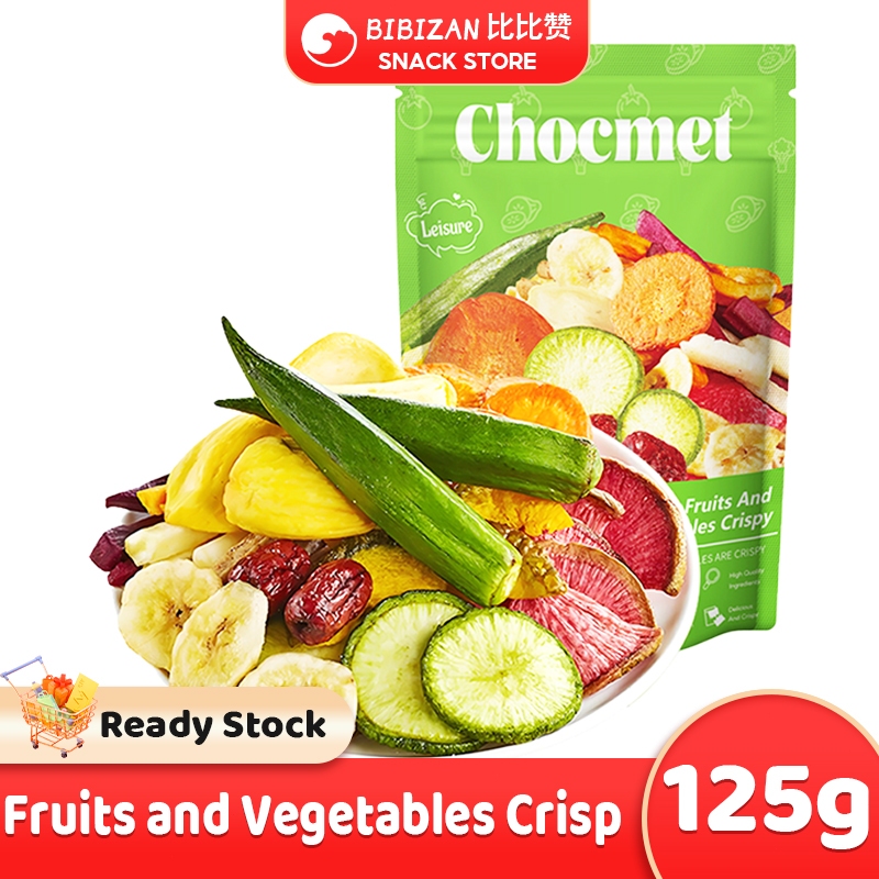 CHOCMET 10 in 1 Mixed Fruit and Vegetables Crisps 125g Healthy Food ...