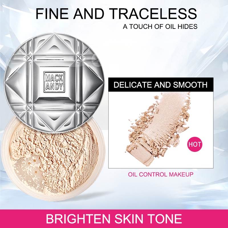 Matte loose powder oil control waterproof Makeup setting powder compact ...