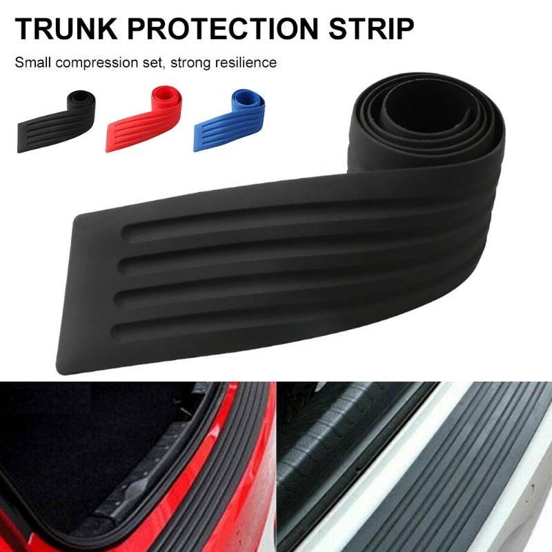 car rear bumper sill protector plate rubber cover guard trim pad car ...