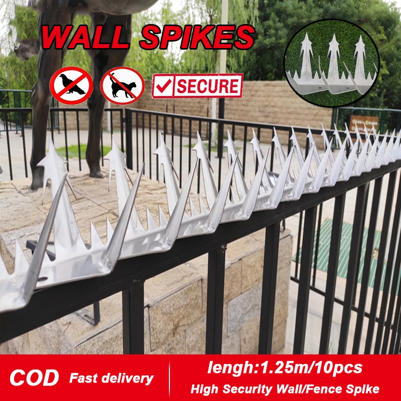 Stainless wall spike fence steel anti climb Villa Yard fence Security ...