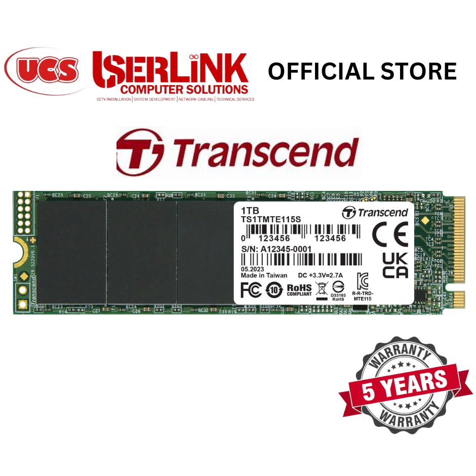 Transcend NVMe PCIe SSD 115S Gen 3x4 1TB & 2TB | Shopee Philippines